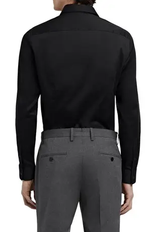 Mango Slim Fit Stretch Poplin Button-up Shirt