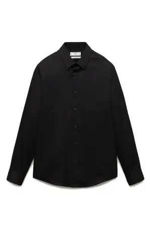 Mango Slim Fit Stretch Poplin Button-up Shirt