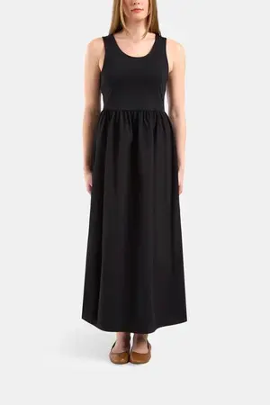 CAPSULE 121 Fitted Top Gathered Skirt Dress - Black