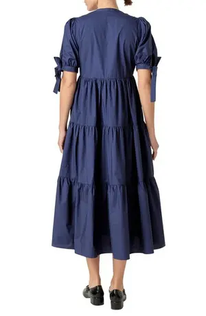 English Factory Tiered Midi Dress