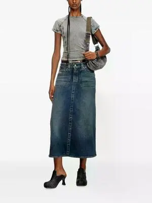 DIESEL® De-pago-mid-re Midi Skirt - Blue