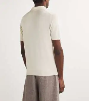Harrods Cashmere Polo Shirt - Ivory