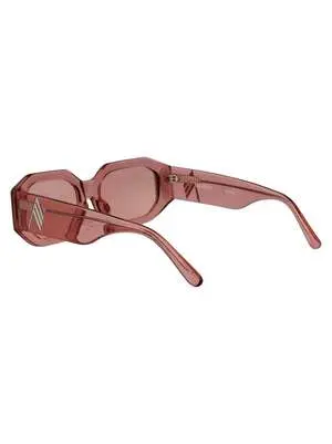 Attico Blake Sunglasses - Peach/silver/peach