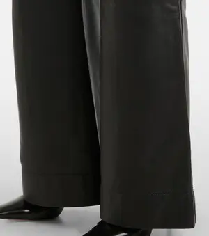 Victoria Beckham Alina High-rise Leather Bootcut Pants