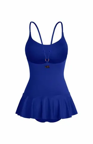 Vilebrequin Solid One-piece Swimsuit With Ruffle Skirt