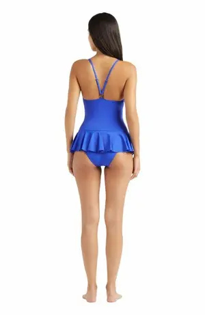 Vilebrequin Solid One-piece Swimsuit With Ruffle Skirt