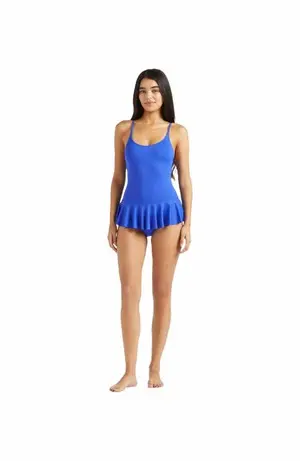 Vilebrequin Solid One-piece Swimsuit With Ruffle Skirt - Marrakech