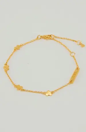 GWEN BELOTI Love Heart Charm Bracelet