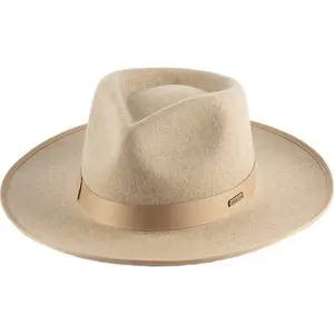 Gigi Pip Monroe Rancher Wool Fedora Hat - Oatmeal