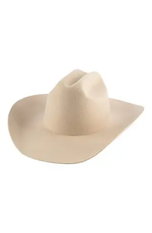 Gigi Pip Teddy Cattleman Hat - Cream
