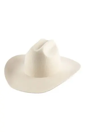 Gigi Pip Teddy Cattleman Hat - Off-white