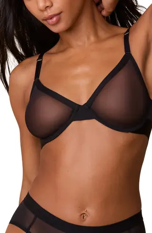 HARPER WILDE Comfortmesh Plunge Bra - Black
