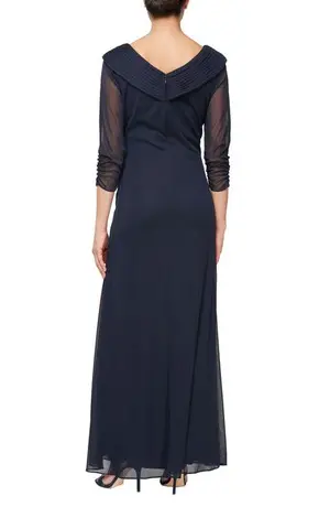 Alex Evenings Embellished Chiffon Gown