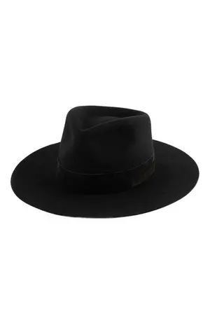 Gigi Pip Miller Fedora Hat - Black