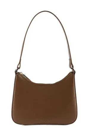 Gigi Pip Lyra Classic Genuine Leather Handbag - Chocolate