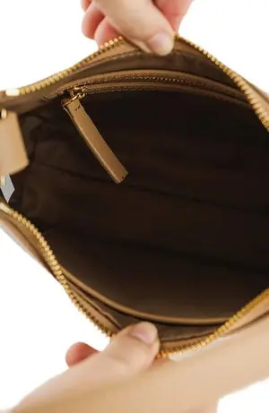 Gigi Pip Lyra Classic Genuine Leather Handbag - Tan