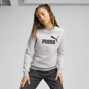 PUMA Essentials Logo Crew Neck Sweatshirt - Gray
