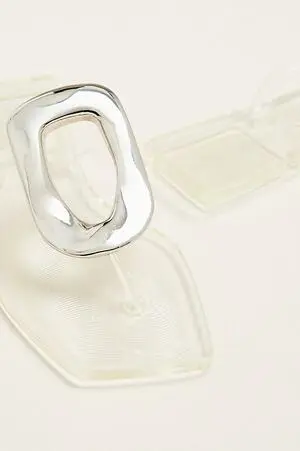 Jeffrey Campbell Jelly Linques Sandals - Clear / Silver