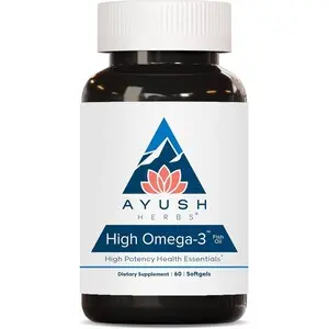 AYUSH HERBS High Omega-3 Fish Oil 60 Softgels - One-color