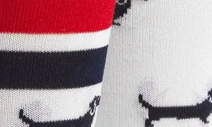 Thom Browne 4-bar Hector Jacquard Crew Socks