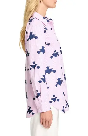 NIC+ZOE Stamped Stripe Button-up Shirt