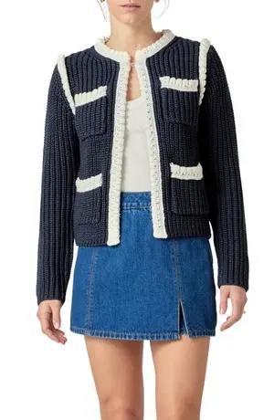 English Factory Ribbed Cardigans For Women