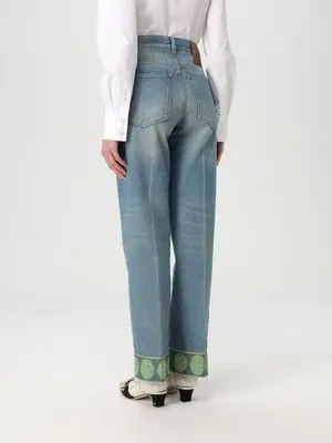 Valentino Garavani Embroidered Cuff Jeans - Blue