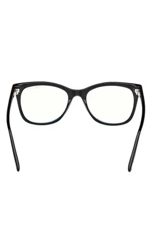 TOM FORD 52mm Square Eyeglasses - Black Eco / T Logo