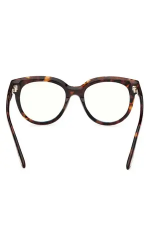 TOM FORD 52mm Butterfly Blue Light Blocking Eyeglasses - Havana