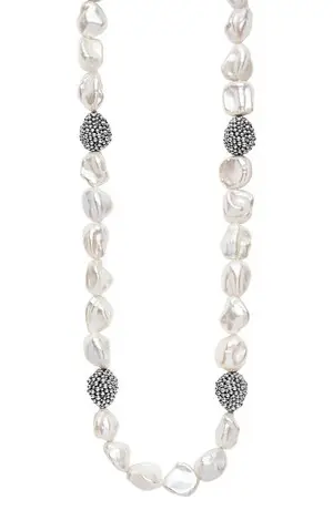 Lagos Luna Keshi Pearl Nugget Necklace