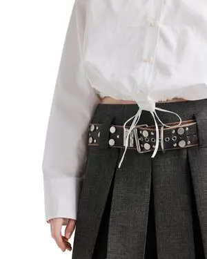 Prada Drawstring Poplin Shirt - White