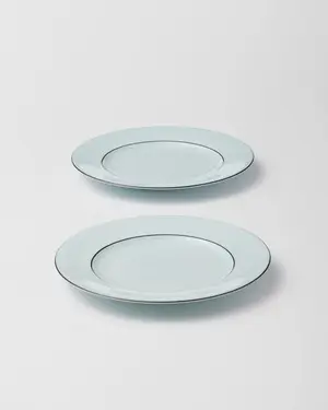 Prada Set Of Two Porcelain Bread Plates