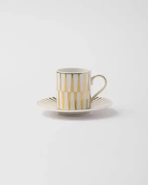 Prada Porcelain Coffee Cup Stripes