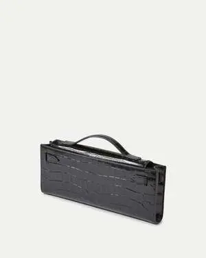 Veronica Beard Dash Clutch - Black Croc