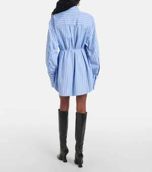 Sportmax Firma Striped Cotton Shirt Dress