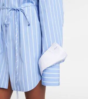 Sportmax Firma Striped Cotton Shirt Dress