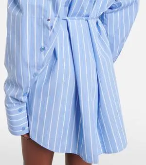 Sportmax Firma Striped Cotton Shirt Dress