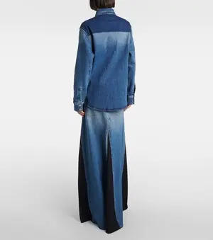 Ag Monaco Patchwork Denim Shirt