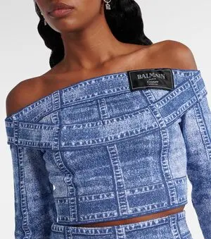 Balmain Trompe L'oeil Cropped Top