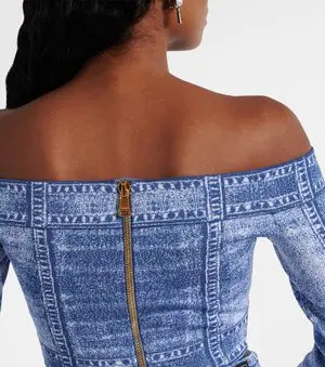 Balmain Trompe L'oeil Cropped Top