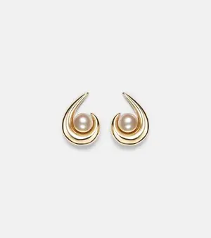 Mateo Pearl Curl Earrings - Gold