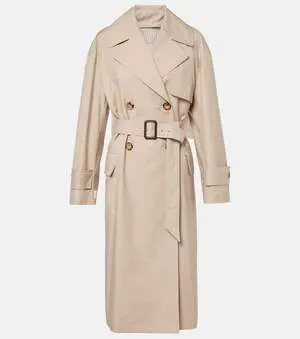 Max Mara Cotton-blend Twill Trench Coat - Brown