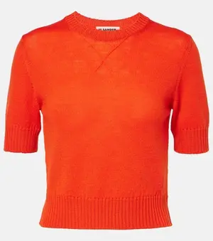 JIL SANDER Virgin Wool Top - Red