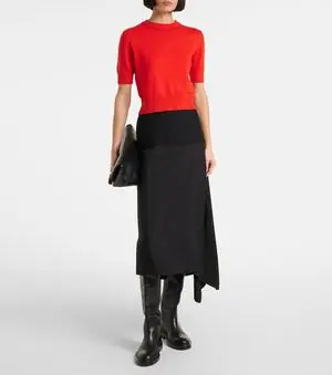 JIL SANDER Virgin Wool Top - Red