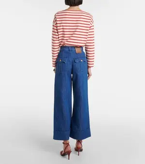 Valentino Garavani High-rise Wide-leg Jeans