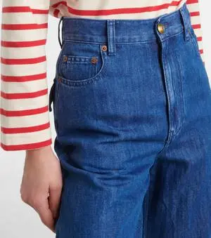 Valentino Garavani High-rise Wide-leg Jeans