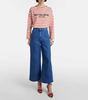 Valentino Garavani High-rise Wide-leg Jeans