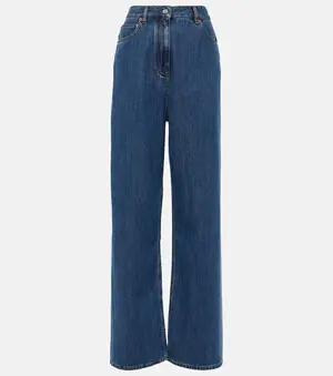 Valentino Garavani High-rise Wide-leg Jeans - Blue