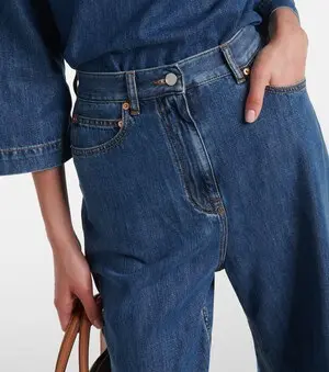 Valentino Garavani High-rise Wide-leg Jeans