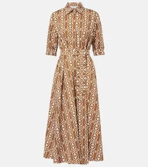 Max Mara Luxgi Printed Cotton Midi Dress